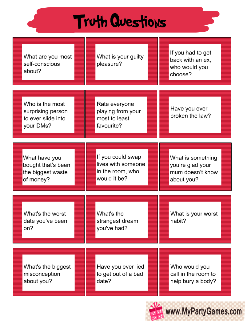 60 Free Printable Christmas Truth or Dare Cards for Adults 60 Free Printable Christmas Truth or Dare Cards for Adults